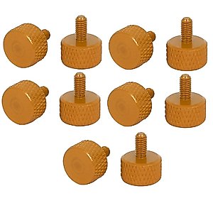 Aexit Computer PC Cleaning & Repair Graphics Card Knurled Thumb Screws Gold Tone Computer Screws M3x6mm 10pcs