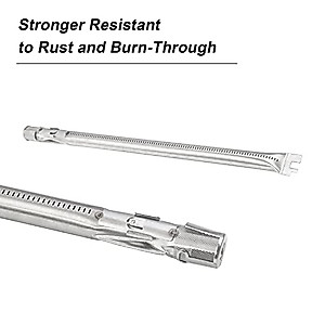 Derurizy 62752 7620 Grill Replacement Parts for Weber Genesis 300 Series Gas Grill, Weber Genesis E310 E320 E330 S310 S320 S330 EP310 EP320 EP330, 17.5" Flavorizer Bars and 19.5" Burner Tube Kit