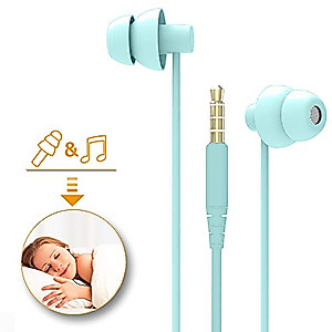 Sleep Soundproof Earbuds Headphones, Noise Isolating Soft Earbuds for Sleeping, Nighttime, Insomnia, Side Sleeper, Snoring, Travel, Meditation & Relaxation (Light Green)