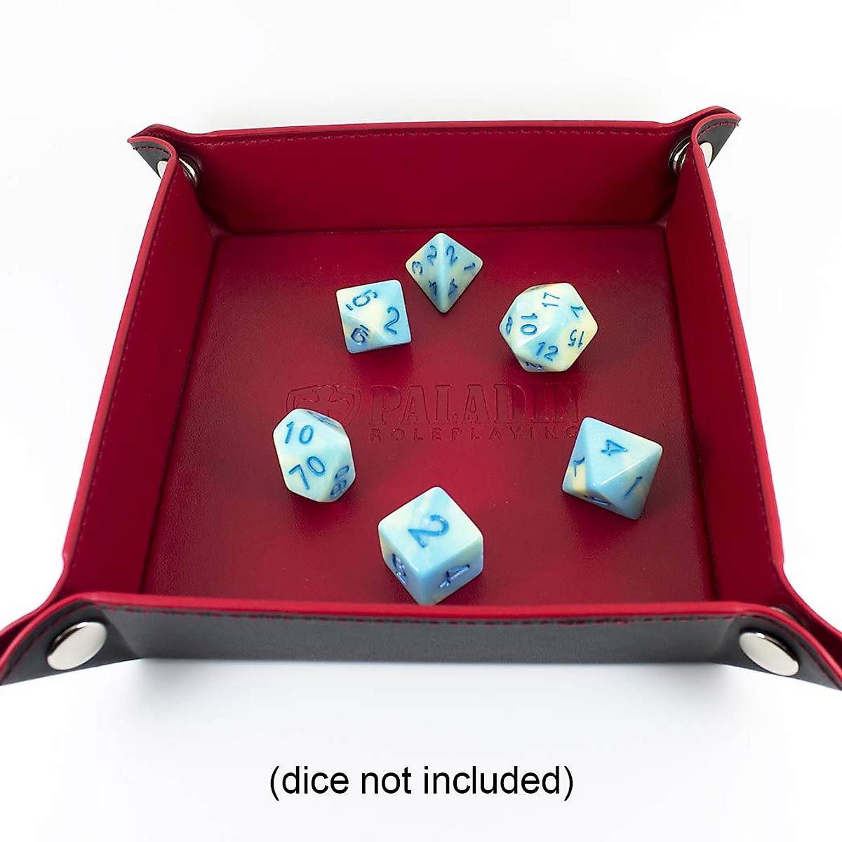 Paladin Roleplaying Dice Rolling Tray - Small Portable Faux Leather Tray for DND