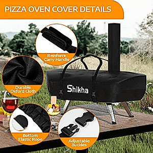 Shikha ooni Karu 12 Carry Cover Pizza Oven Cover Pizza Oven Cove Waterproof 600D Pizza Oven Carry Cover Accessories Cover for Gas Pizza Oven