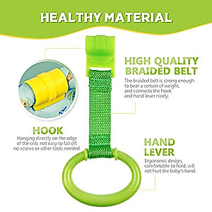 TOYANDONA 4pcs Baby Toddler Walking Assistant Pull Up Ring Safety Stand Up Rings for Toddler
