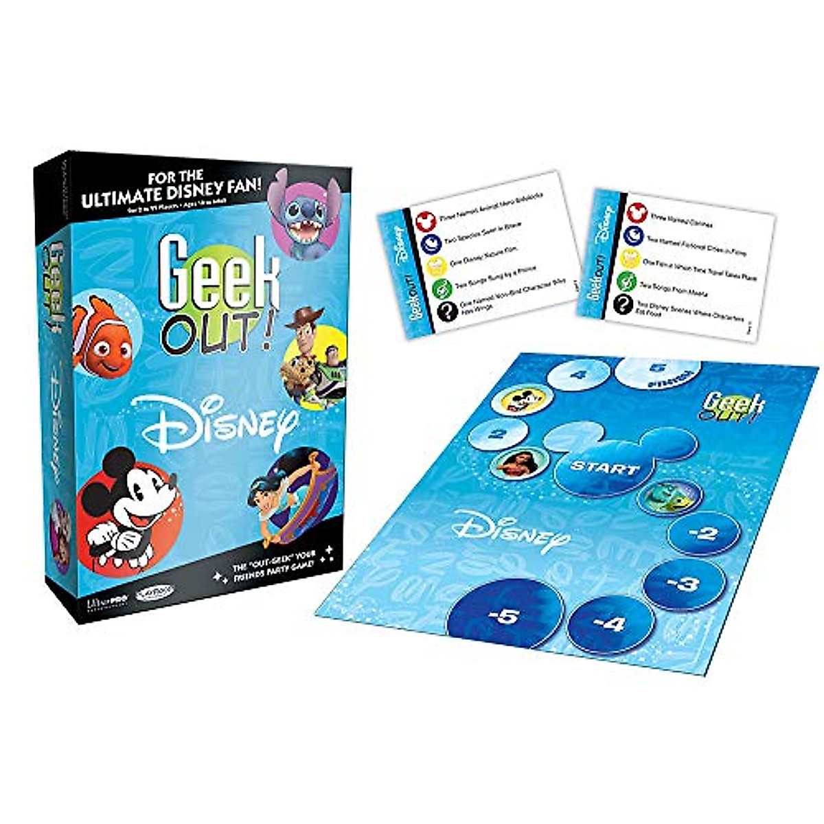 Geek Out! Disney Party Game | Enchanting Version of Popular Geek Out Board Game | A Trivia Bluffing Game Featuring Favorite Disney Characters | Perfect for Family Game Night | Fun Family Board Game