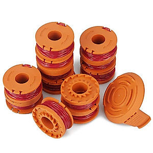 Line String Trimmer Replacement Spool，10ft 0.065" Replacement Autofeed Edger Spool Compatible with Worx WG180 WG163 WG175 WA0010 (13 Pack) Weed Eater String,Weed Wacker Spool Replacement Parts