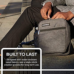 MAZFORCE Original Lunch Bag Insulated Lunch Box - Food Safe Durable Lunchbox for Men - BPA Free Small Reusable Lunch Bags for Adults, Teens, Boys, Women (Dark Gray)