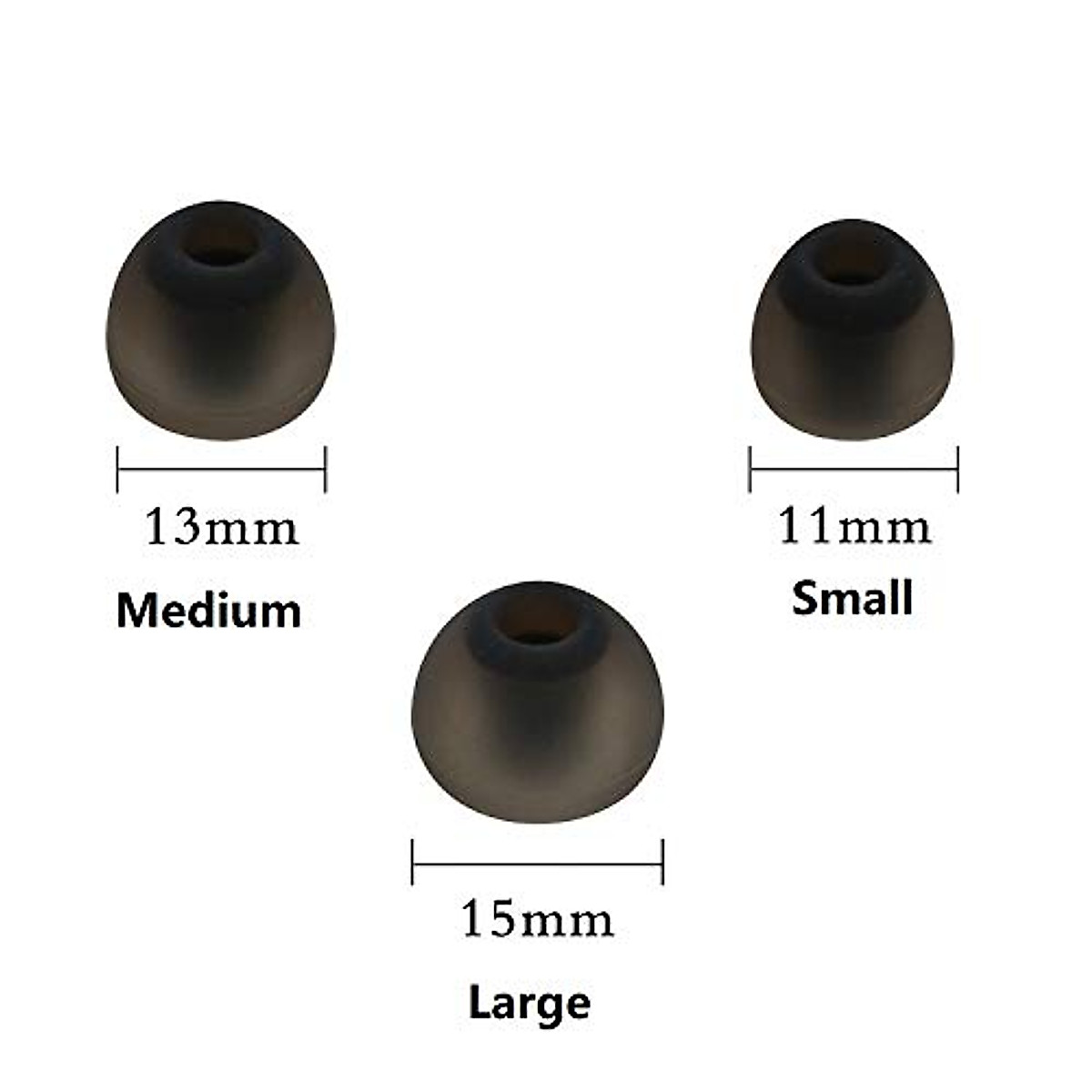 JNSA 6 Pairs of Silicone Ear Tips Compatible with Jay Bird X4 Jay Bird X3 X2 X Jay Bird Run (S/M/L) (JBSML6P)