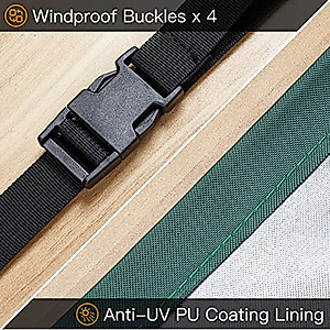 CHICLEW Outdoor Patio Furniture Cover Waterproof, Rectangular 91" L×63" W×32" H Outdoor Sectional Cover with Air Vent, Anti-UV and Windproof, Durable 420D Polyester Fabric (85”L×53”W×29”H)