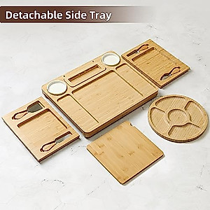 Large Charcuterie Boards, Bamboo Cheese Board and Knife Set, Charcuterie Platter Cheese Trays, House Warming Gifts New Home, Wedding Gifts for Couple, Unique Bridal Shower Gift for Women