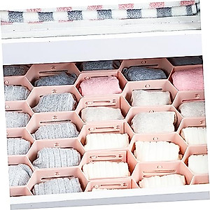 GARVALON 12 Pcs Make up Kit Plastic Organizers Storage Plastic Drawers Honeycomb Sock Organizers Cutlery Organizer Desk Divider Closet Socks Tidy Tool Socks Storage Container Underwear Grid
