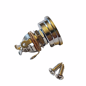 Chrome Electrosocket Jackplate with Pure Tone Full-contact Output Jack
