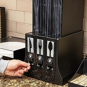 Mind Reader Knife Refill for CUTDISPBK-BLK, Plastic Utensils, Restaurant, Breakroom, 6.5" L x 0.75" W x 0.2" H, 100 pcs, Black