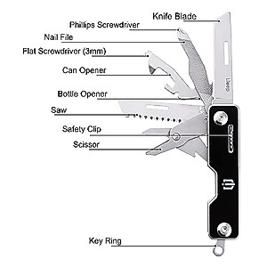 SHIELDON Lileep Multitool Knife, Swiss Style Army Pocket Knife, All in One Tool for Every Day Carry Use