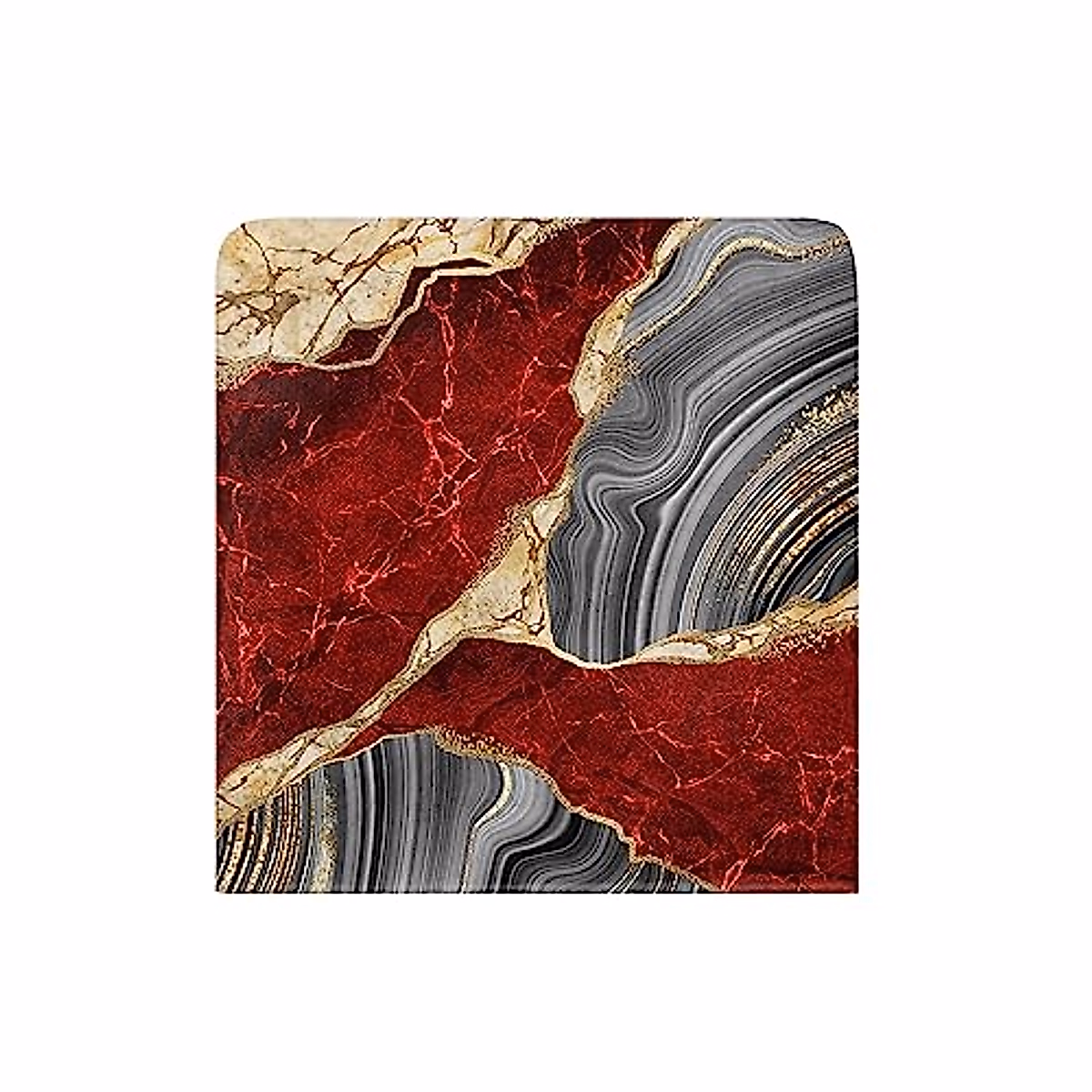 LOVE HOME DAY Abstract Chair Back Cover for Dining Room Set of 6 Burgundy Red Golden Gray Marble Kitchen Chair Protecter Slipcovers for Holiday Party,Weeding,Banquet,Events Modern Fluid