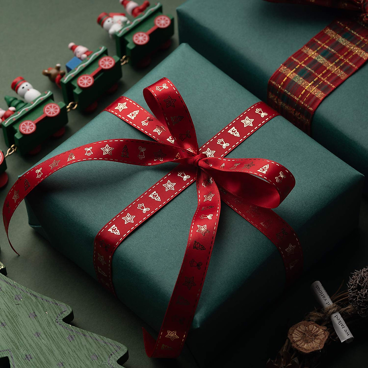 RUSPEPA Green Kraft Wrapping Paper - 81.5 Sq Ft Heavyweight Paper for Wedding,Birthday, Shower, Congrats, and Holiday - 30 inches x 32.8 feet Per Roll