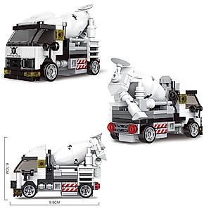 Uvini Building Block Pull Back Car for Kids, Truck, Car Models Building Sets, Best Gift Building Blocks Car Sets for Kids 6+ on Build and Play Game Party Favors, 879 Pieces