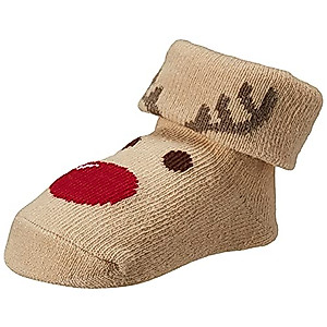 Hudson Baby Unisex Baby Socks Boxed Giftset, Reindeer, One Size
