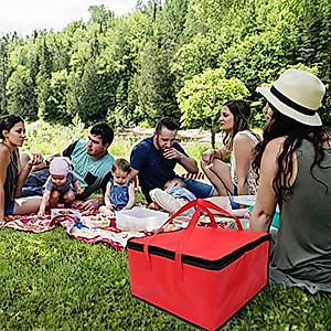 Luxshiny Food Insulation Delivery Bag Thermal Sea Food Pizza Bag Grocery Tote Insulation Bag Cooler Bag Large Capacity Reusable Warmer Bag for Restaurant Catering