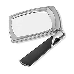 Carson LED Lighted 2.5X Power Rectangular Magnifier with Folding Collapsible Handle (MJ-30)