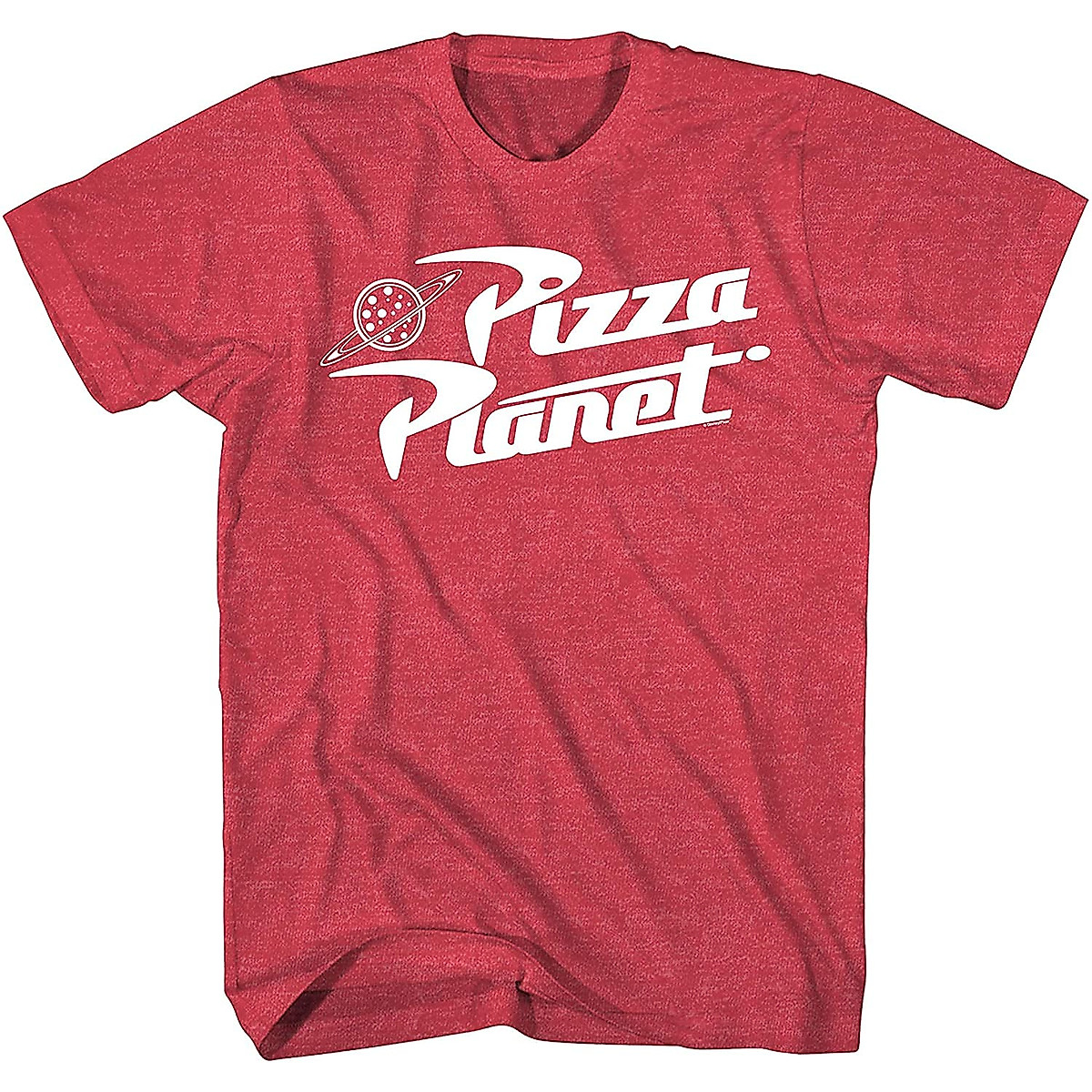 Toy Story Pizza Planet Delivery Adult T-Shirt (Medium, Heather Red)