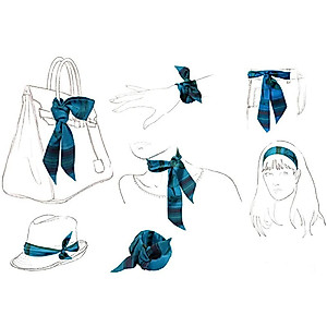 fashion ribbon scarf for hair 10 pcs hair scarf set chic polyester handbag handle ribbon scarf stylish hair headbands neck scarf neckerchief for women girls ladies