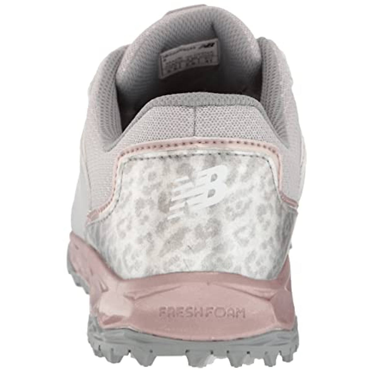 New Balance Women's Fresh Foam Link SL v2 Golf Shoe, Grey/Rose, 6.5