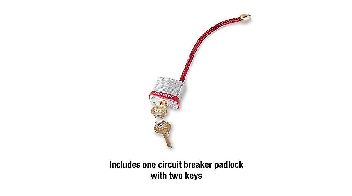 Master Lock 7C5RED Lockout Padlock for Circuit Breakers | OSHA Compliant