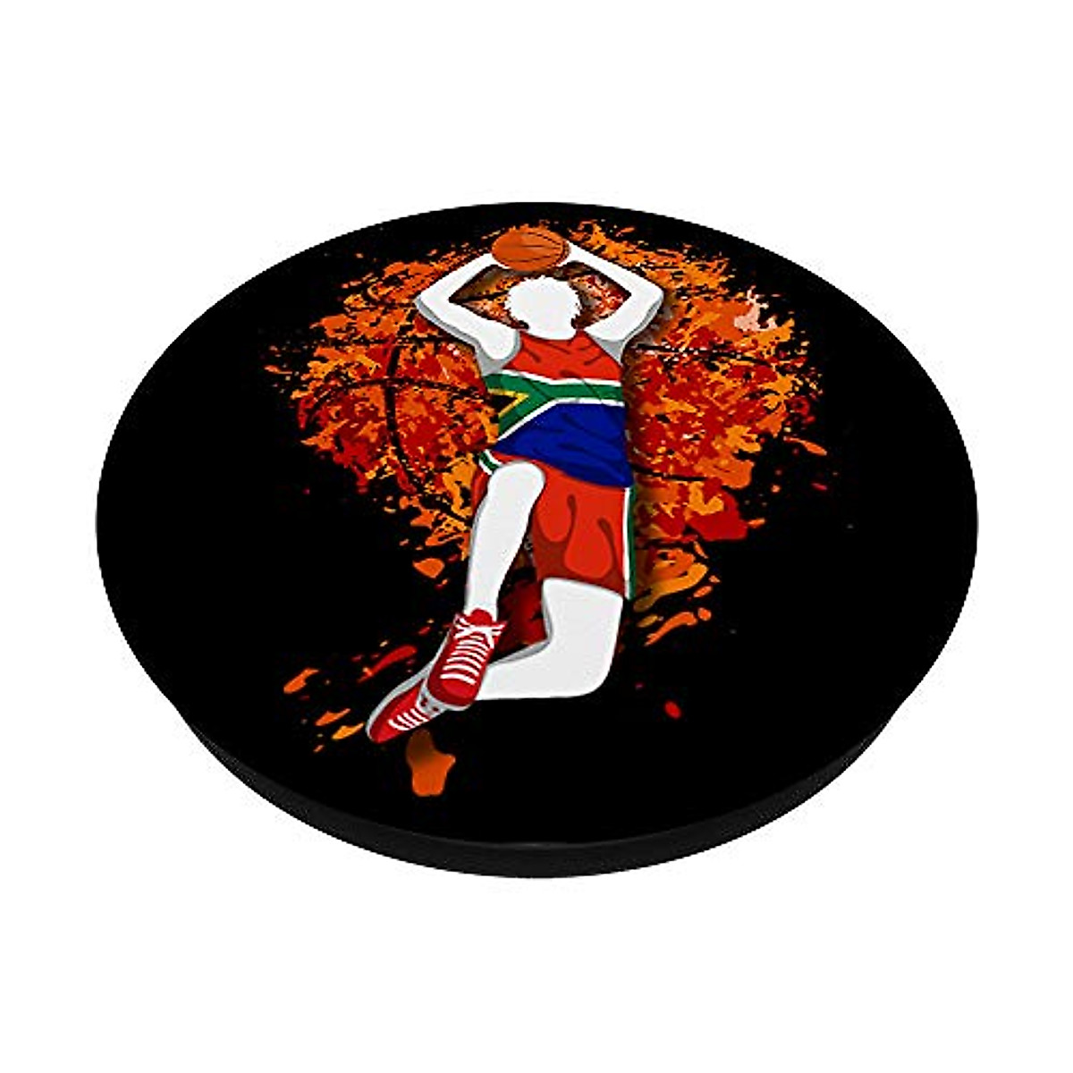 South Africa Basketball South African National Flag Sport PopSockets PopGrip: Swappable Grip for Phones & Tablets