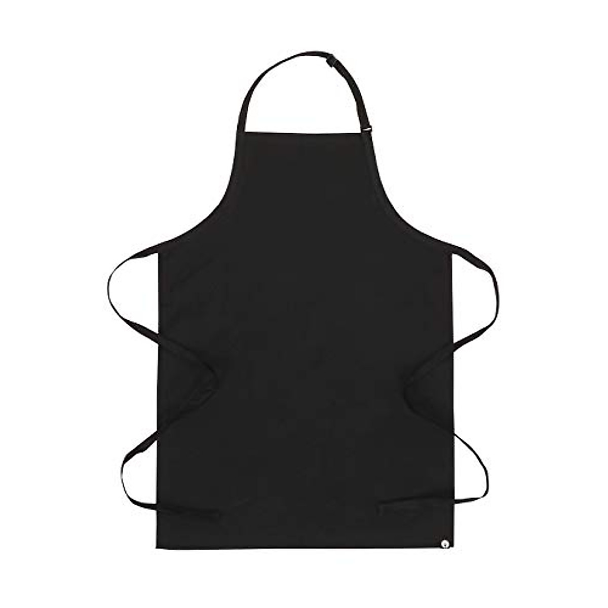 Chef Works Unisex Bib Apron without Pockets, Black, One Size