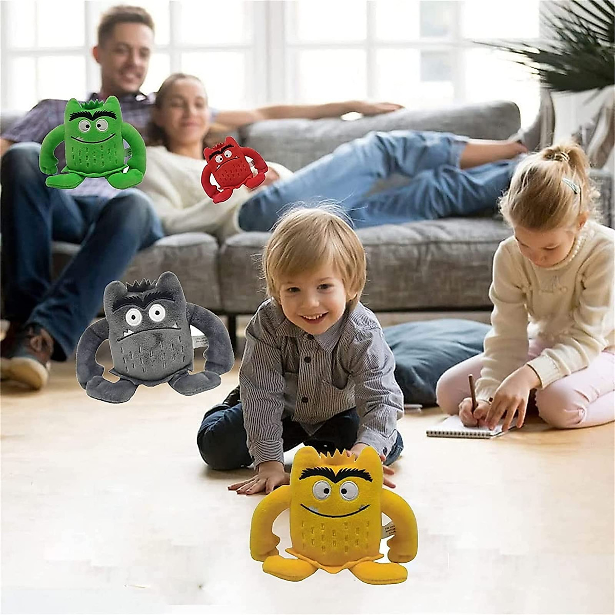 Monster Plush Toys, My Emotional Little Monster Cartoon Doll, Blue/red Monster Plush Toy, Color Plush Doll Set-1set