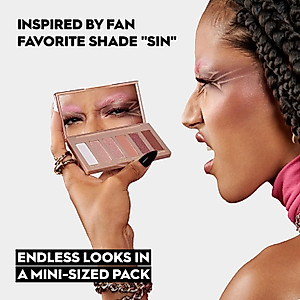 Urban Decay Naked Sin Mini Eyeshadow Palette - 6 Blush-Toned Neutral Shades - Richly Pigmented & Ultra Blendable Mattes and High-Shine Shimmers - Up to 12 Hour Wear - Perfect for Travel