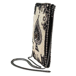 Mary Frances You're Aces Womens Crossbody Phone Bag, Ivory