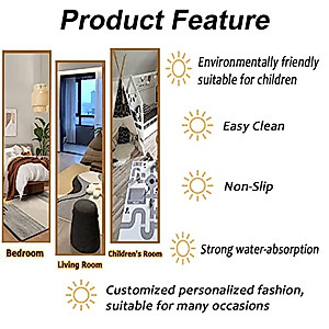 Sport Football Field Area Floor Rug, Brown Soccer Field Kids Carpet, Living Room Rug Soft Washable Fade Resistant Durable Carpet for Kitchen Bedroom Doormat Decor Gift, 2x3ft