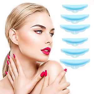 Hicarer 48 Pieces Lash Lift Rods Silicone Eyelash Pads Raise Eyelashes Perming Curler Rods (Small, Medium, Large), Silicone Lash Lift Shields for Eye Supplies Makeup Tool(Blue)