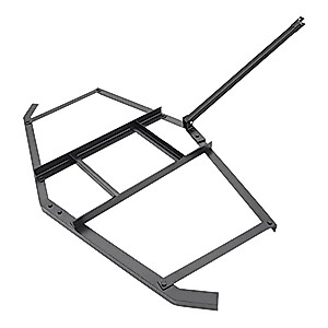 Leveling Lawn Rake, 66" Width Tow Behind Drag Harrow, Driveway Tractor Harrow with 2 Adjustable Bars, Heavy Duty Steel, Driveway Grader for ATV, UTV, Garden Lawn Tractors