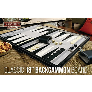 Mainstreet Classics 18-Inch Backgammon Board Game Set