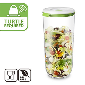 FOSA Vacuum Seal Containers, Extra Tall Round Vacuum Seal Container, 96 oz - High-Capacity Food Saver Containers for Vacuum Seal, Premium Airtight Vacuum Container (Vacuum Pump Not Included)