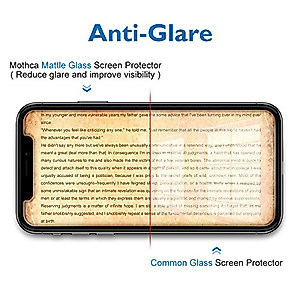 Mothca Matte Tempered Glass Screen Protector for iPhone XR/iPhone 11 6.1 inches, Anti-Reflection and Anti-Fingerprint, 9H Hardness Glass Screen Protector, Bubble-Free