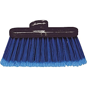 Carlisle FoodService Products 3685314 Duo-Sweep Light Industrial Broom Head, 4" Long Blue Synthetic Bristles, 13" W x 7" H Overall