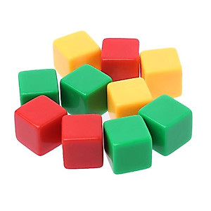 ZYM305 20pcs 16mm Dice Square Corner Blank Dice DIY Engravable Dice 6 Sided Poker Gambling Dice Board Game Teaching Dice Games Dice (Color : 2)