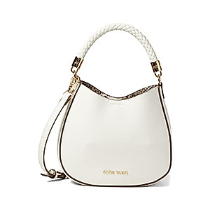 Anne Klein Braided Handle hobo Crossbody, Anne White