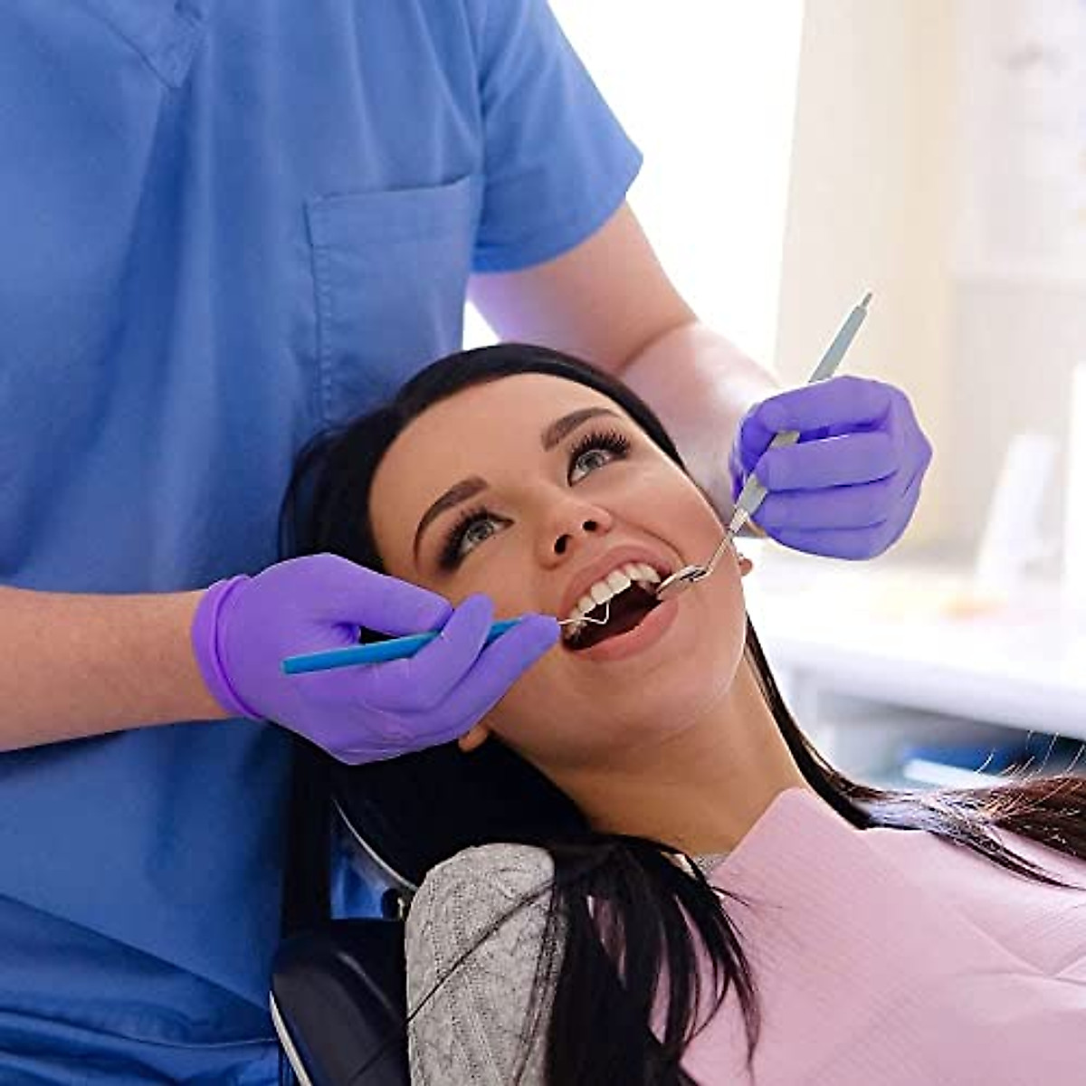 SafeWay Disposable Nitrile Gloves, 200 Pack, Powder-Free, Latex-Free & Non-Sterile Gloves, Ambidextrous Gloves with Textured Fingertips, Food & Medical-Grade for Cooking, Cleaning, Pet Care, Small