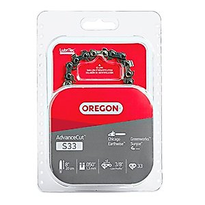Oregon S33 8-Inch Pole Saw/Chainsaw Chain Fits Chicago, Earthwise, Greenworks, Sun Joe,Grey
