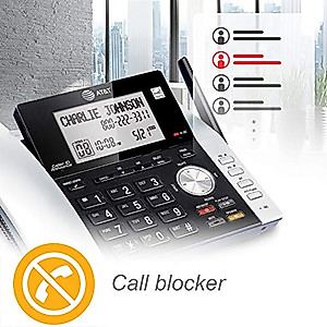 AT&T CL84215 Dect 6.0 Expandable Cordless Phone System W/Digital Answering