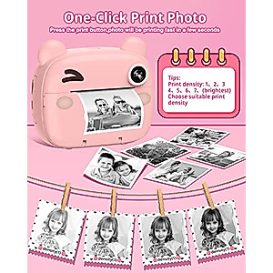 Kids Instant Camera for Toddlers Boys Girls Christmas Birthday Gifts 2.0 Inch Screen 12MP / 1080P HD Video Camera Baby Instant Print Digital Camera