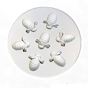 7 Cavity Bumble Bee Silicone Mold for Chocolate, DIY Soap Mould,3D Bee Day Beehive Honeycomb, Mold for Cupcake Cake Topper Decoration Fondant Mold Ice Cube Desserts Candy