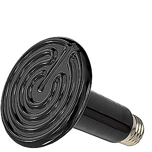 BOEESPAT 250W Ceramic Heat Emitter Reptile Heat Lamp Bulb Chicken Heater Light for Pet Brooder Coop Lizard Turtle Aquarium Snake, No Harm No Light (Black)