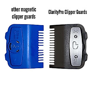 ClarityPro Professional Clipper Guards | Premium Magnetic Clipper Guards for Wahl, BabylissPRO, Gamma+, Stylecraft (All Excluding Andis and Oster) | From 1/16" to 1" - 8 Pack
