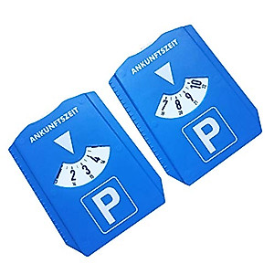 Wakauto Car Windshield Snow Shovel with Time Display Disc Return Time, 2Pcs Plastic Parking Meter with Ice Scraper for Car