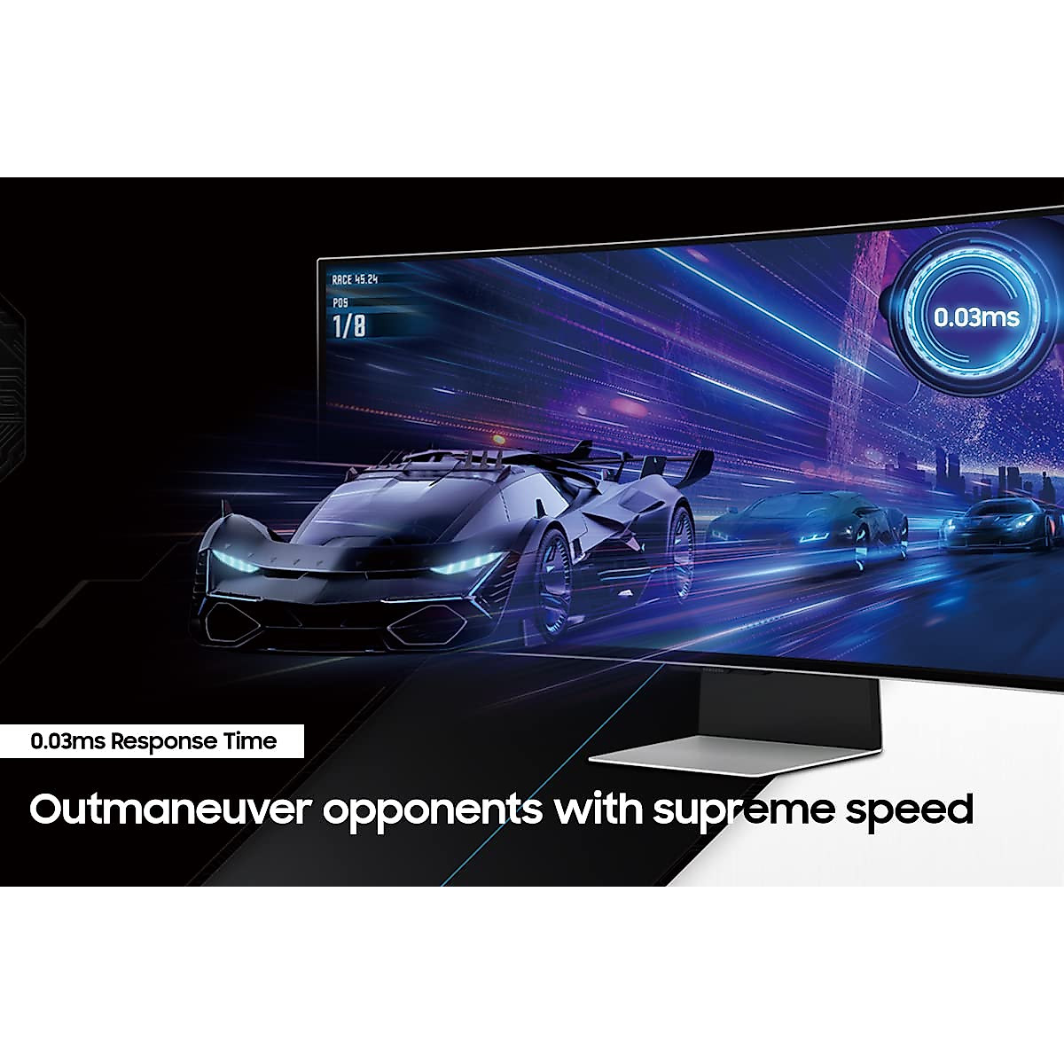 SAMSUNG 34-Inch Odyssey G85SB Series QD-OLED Ultra WQHD Curved Gaming Monitor, 175Hz, 0.03ms, DisplayHDR True Black 400, AMD FreeSync Premium Pro (Renewed)