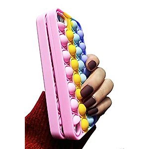 Case for iPod Touch 7 Cute Bubble Pop iPod Touch 6/5 Case Push Fidget Sensory Soft Silicone Stress Reliever Cover Compatible with iPod Touch 5th/6th/7th Generation
